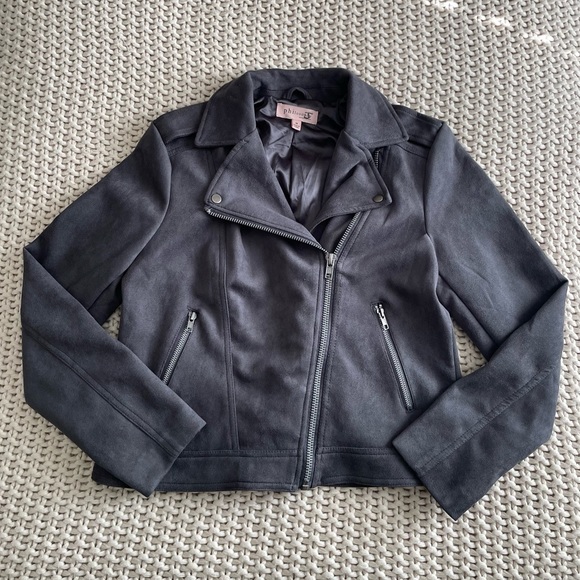 Philosophy | Jackets & Coats | Philosophy Faux Suede Leather Moto Jacket | Poshmark